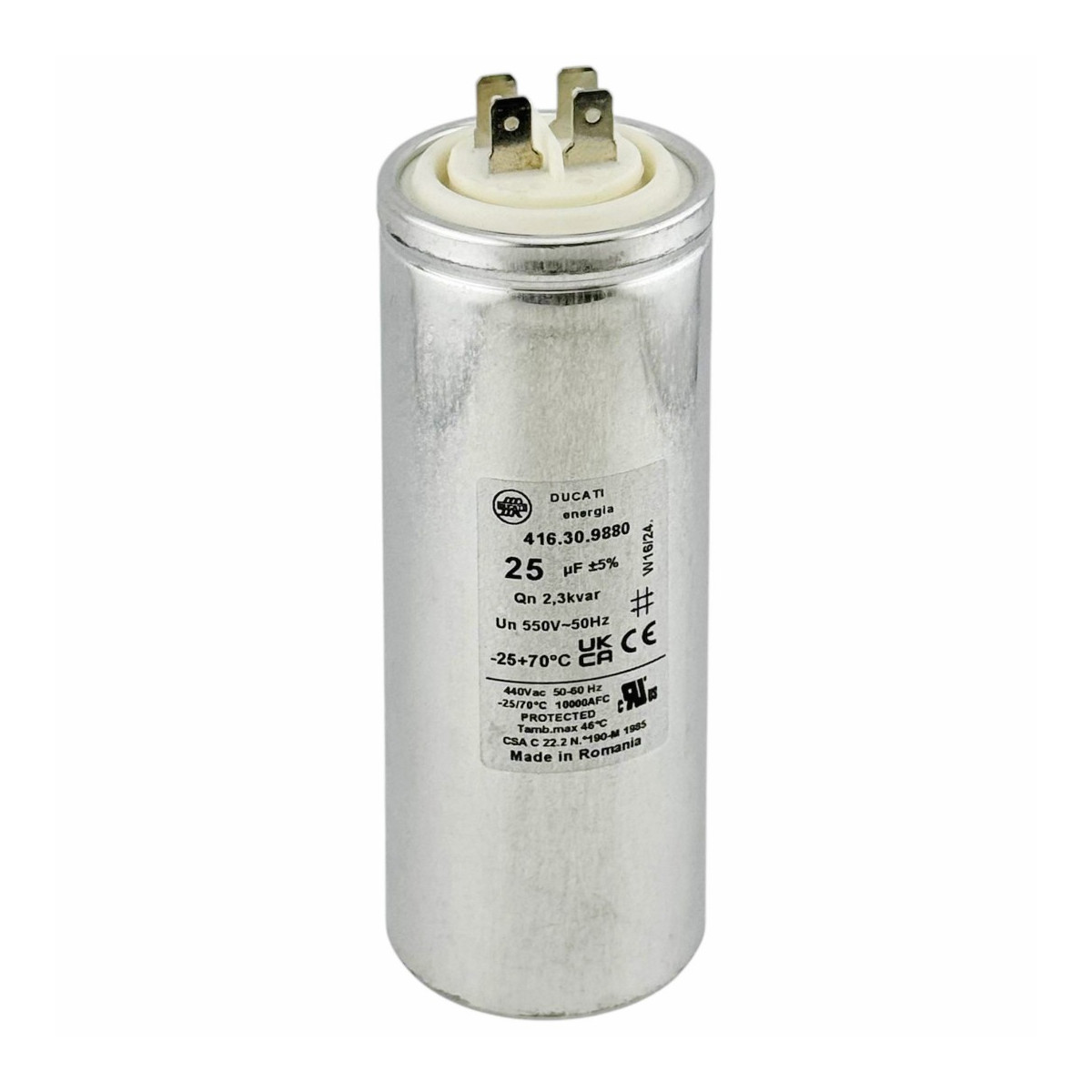 ELECTRIC GENERATOR CAPACITOR DUCATI 25uF 2.3 KVAR
