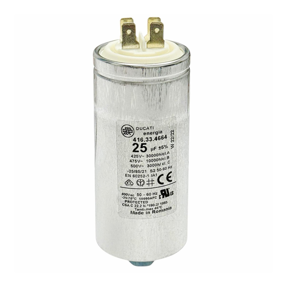 DUCATI CAPACITOR 25µF 500V 50/60 HZ