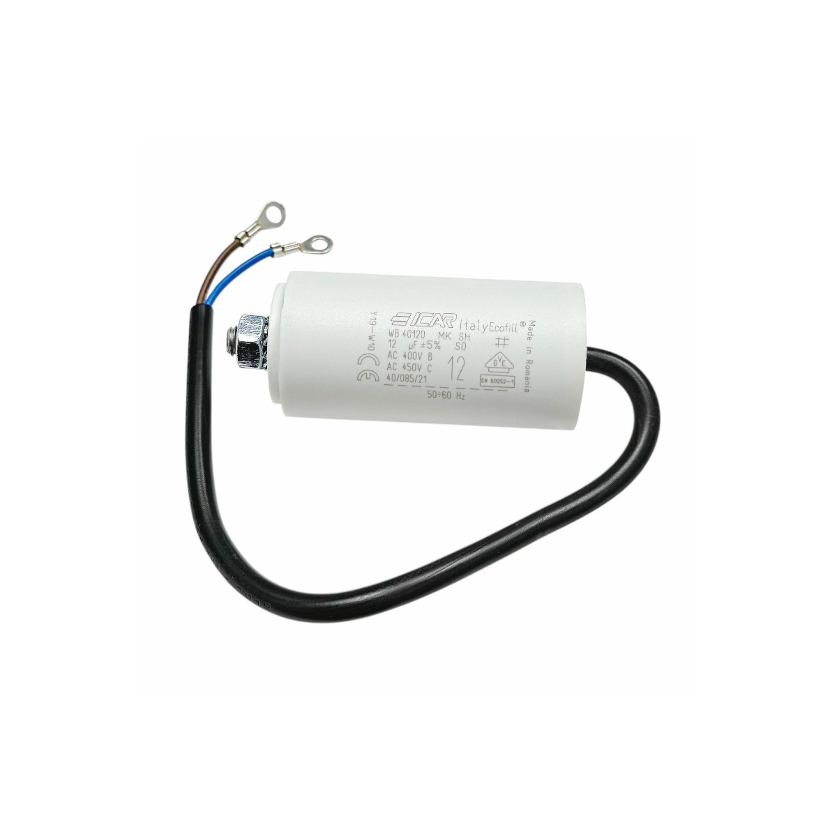 CAPACITOR WITH CABLE 12µF 450V 50/60Hz