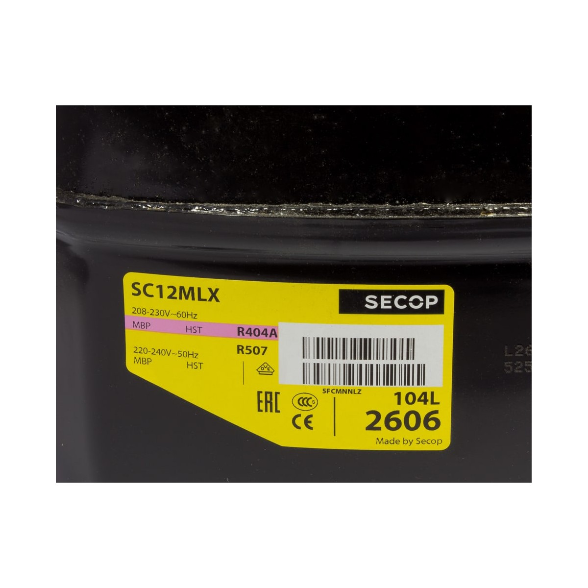 COMPRESSOR SC12MLX R404A/R507 MBP 208-230V 60HZ